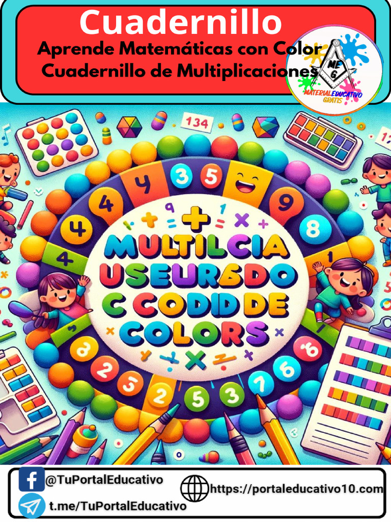 Aprende Matemáticas Con Color Cuadernillo de Multiplicaciones Con ...