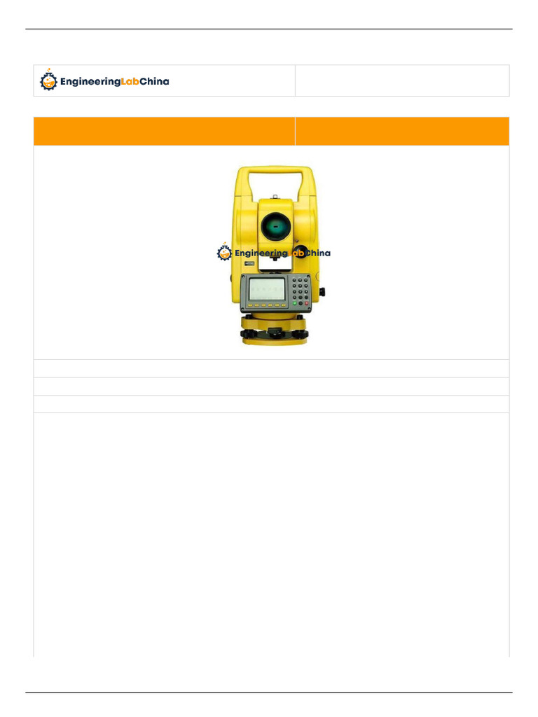 Electronic Theodolite Specifications | PDF