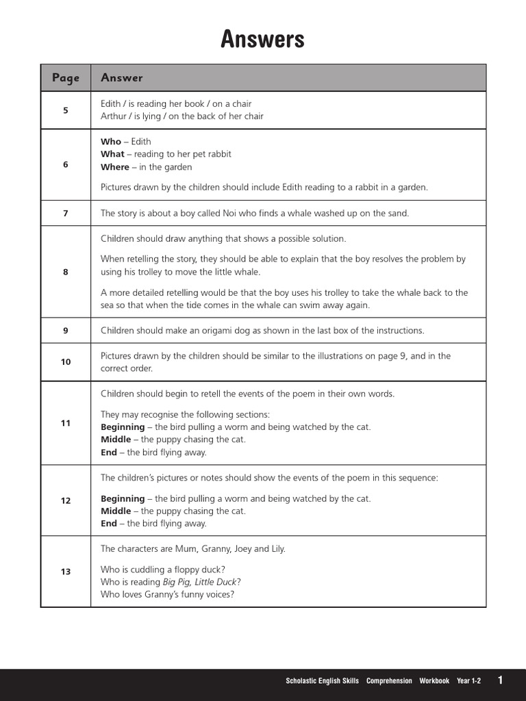 Ses Comprehension Y1 2 Work Book Answers 1446986 | PDF | Turtle