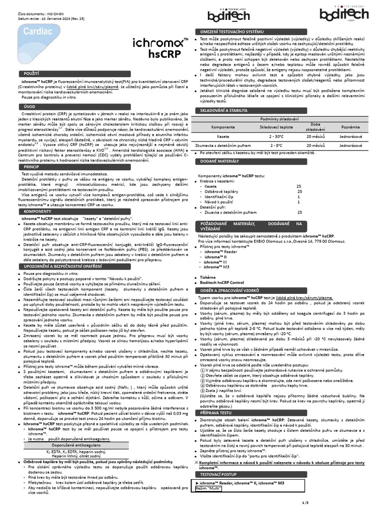 1350 HS-CRP Manual | PDF