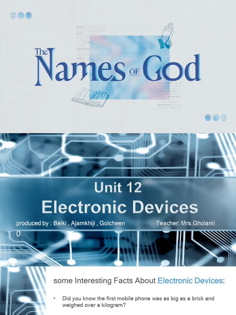 Unit 12 - Electronic Devices | PDF | Input/Output