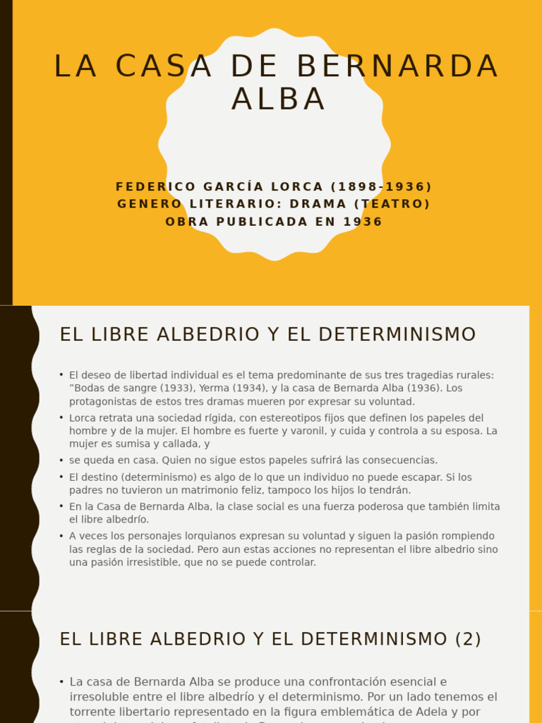 La Casa de Bernarda Alba (Lorca) | PDF | Libre albedrío | Amor