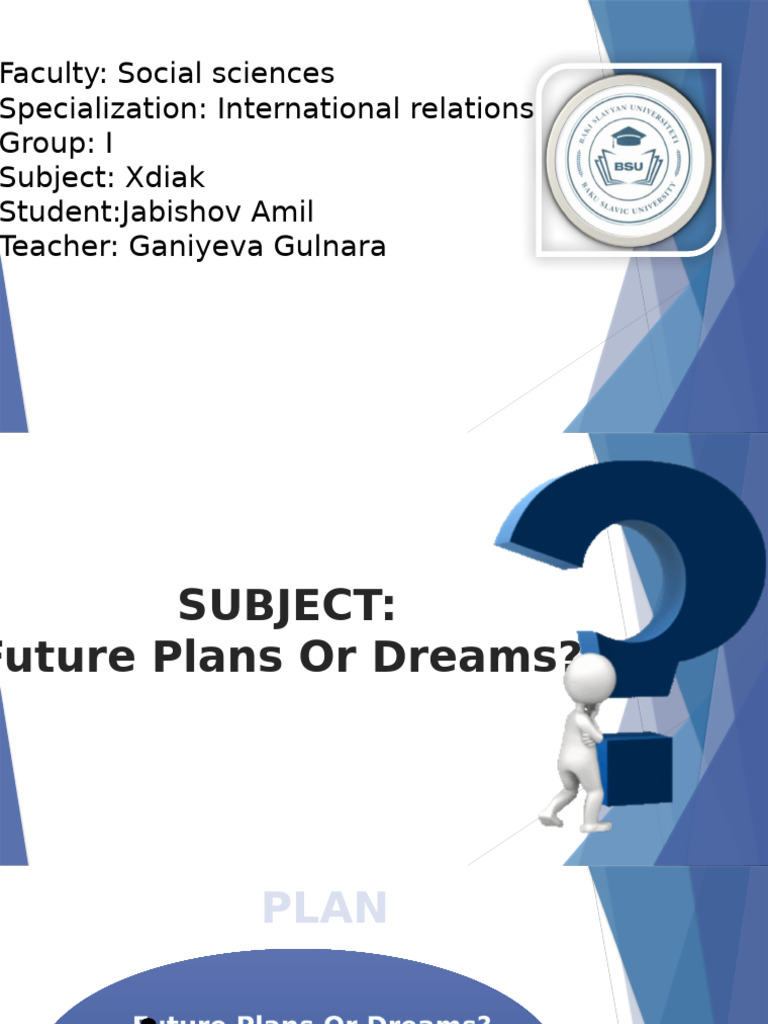 Dreams vs. Plans: A Guide to Future Success | PDF | Psychological ...