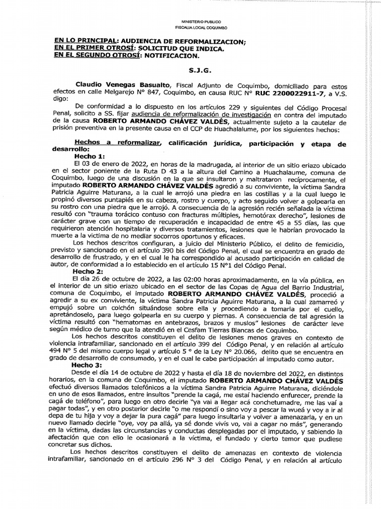 Escrito Solicita Reformalizacion | PDF