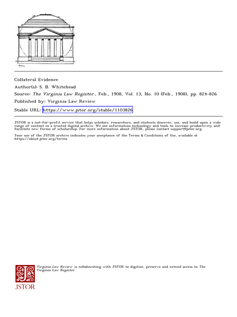 Collateral Evidence | PDF | Witness | Evidence