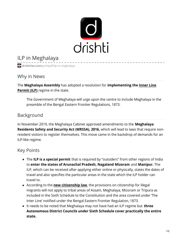 ILP Implementation in Meghalaya | PDF