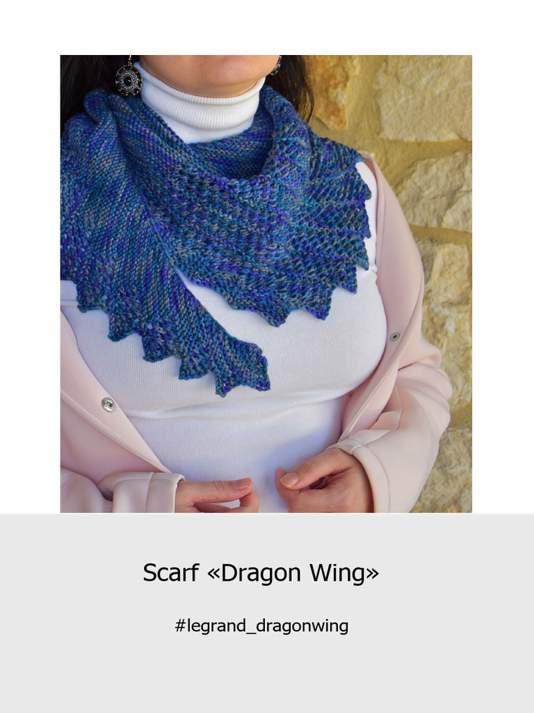 Dragon Wing Scarf Knitting Guide | PDF | Knitting | Yarn