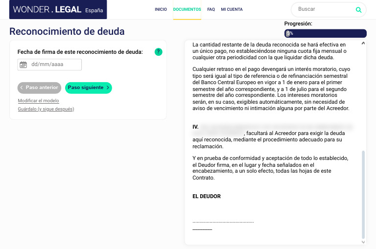 Reconocimiento de Deuda - Modelo de Formulario | PDF | Deuda | Dinero