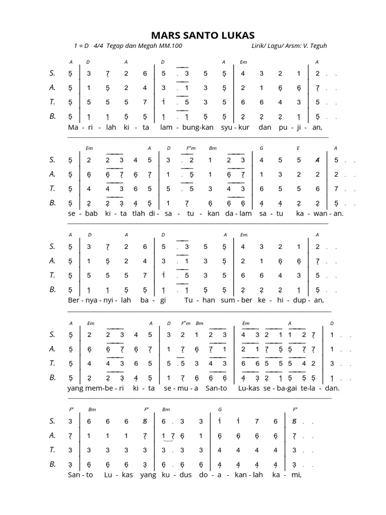 Mars Santo Lukas - 054311 | PDF