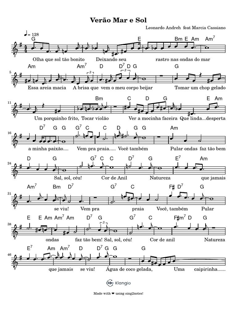 Verão: Música e Natureza na Praia | PDF