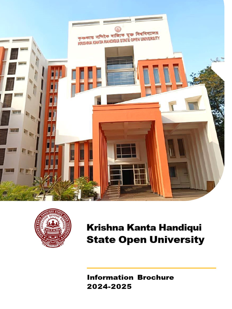 KKHSOU Information Brochure 2024-25 JULW105 | PDF | Learning