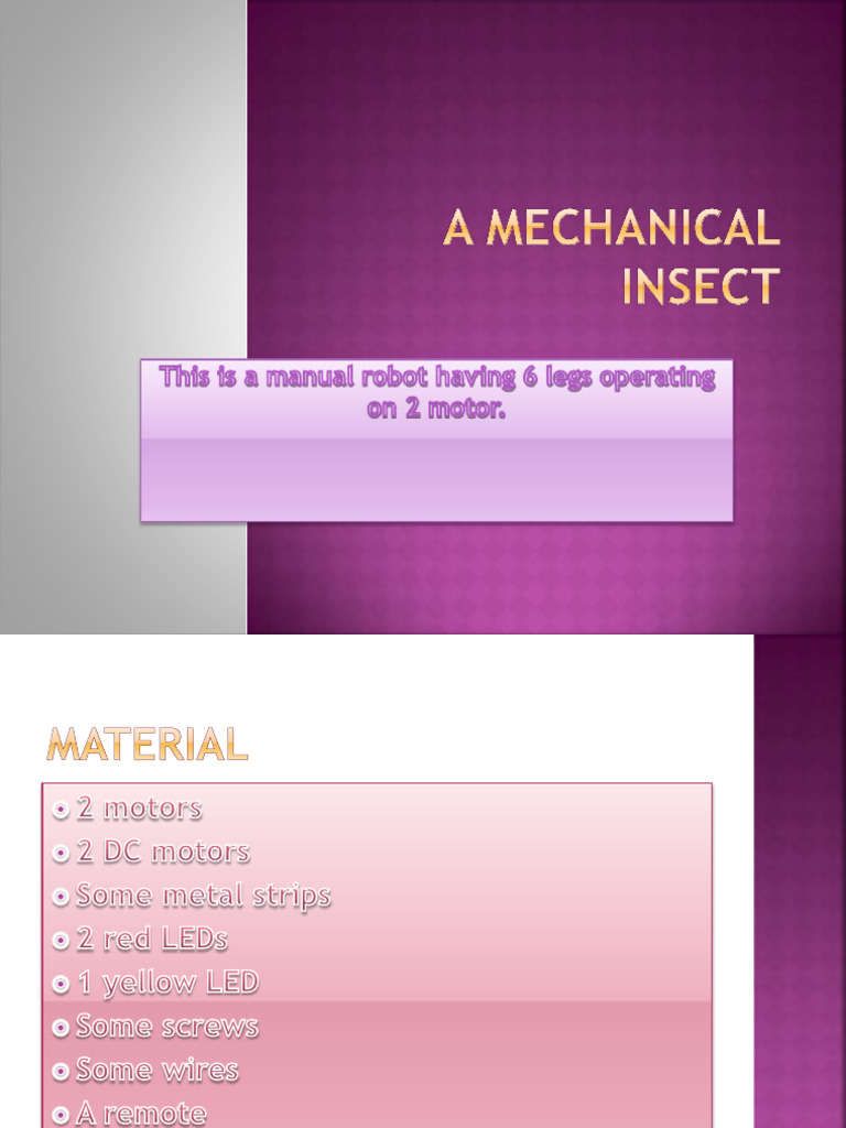 A Machanical Insect | PDF
