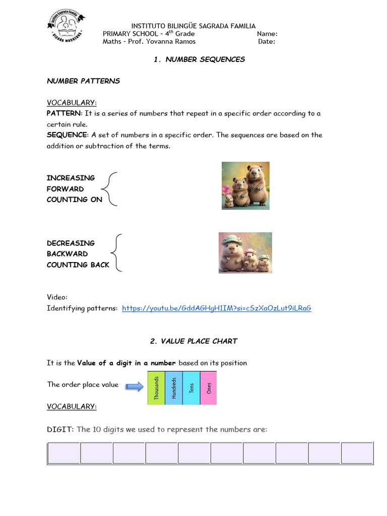 Activity Booklet 1 Fourth Grade | PDF | Mathematics | Arithmetic