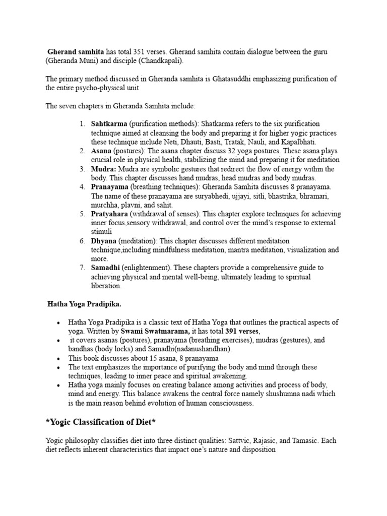 Notes of UNIT - 2 & 3 (PART - 2) YOGA CLASS Xi | PDF | Yoga | Asana