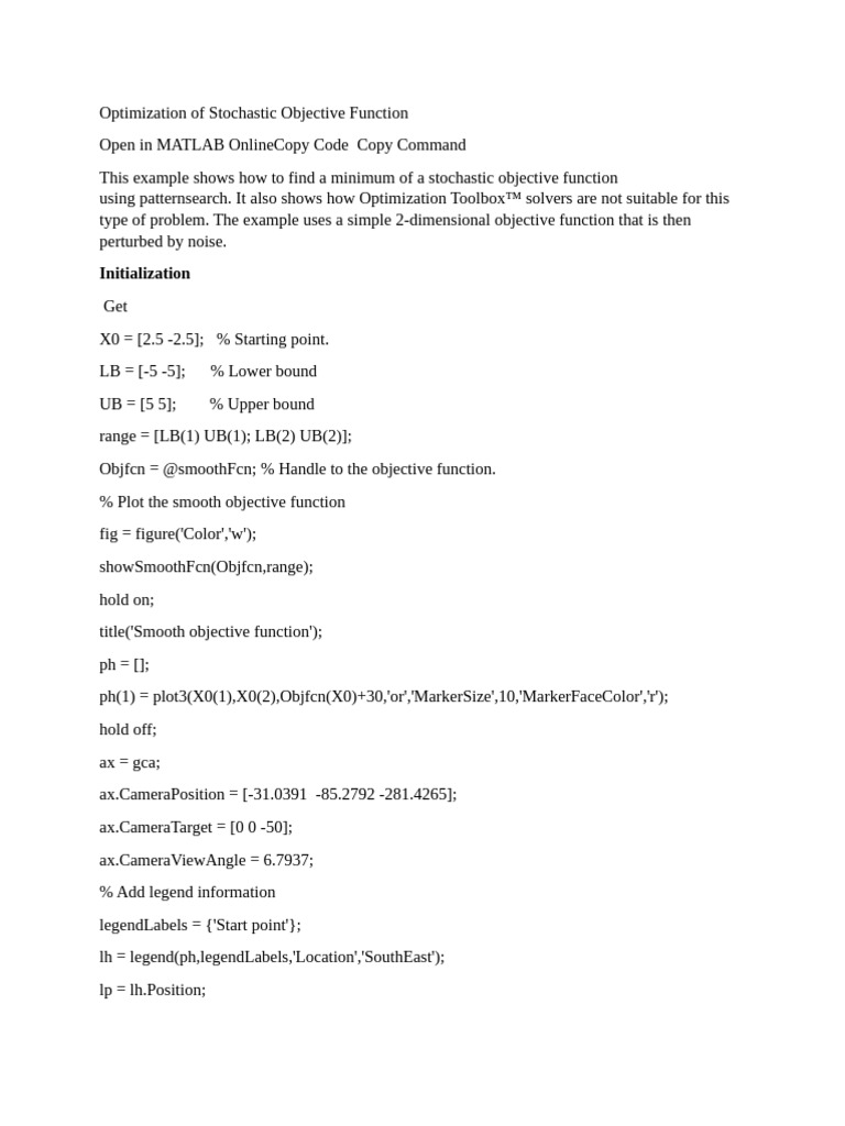 Optimization of Stochastic Objective Function | PDF