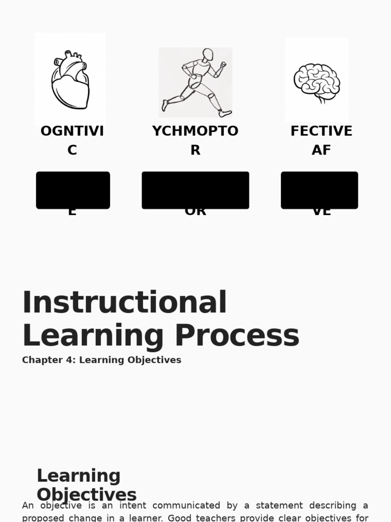 Instructional Learning Process Learning Objectives | PDF | Learning ...
