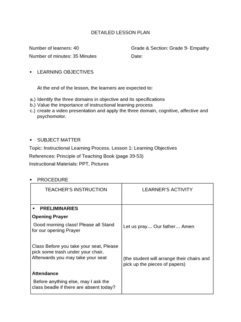 DLP (Instructional Learning Process) | PDF | Learning | Teachers