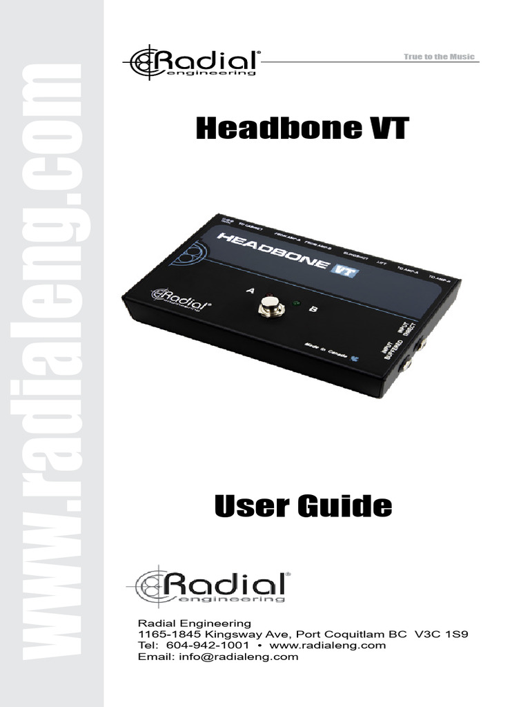 Headbone VT Manual WEB 03 2021 | PDF | Amplifier | Switch