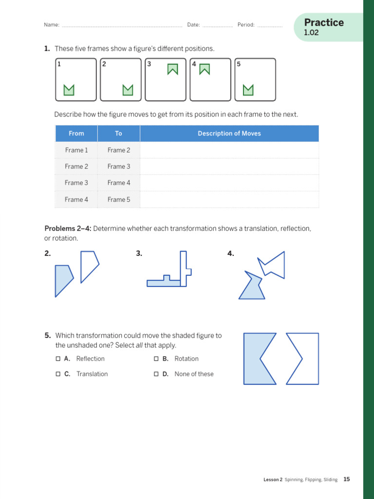 Math 8 - 1.2 HW | PDF