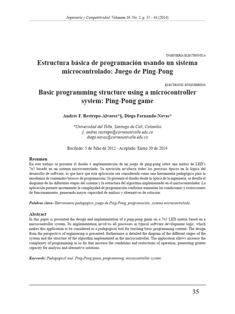 Estructura Básica de Programación Usando Un Sistema Microcontrolado ...