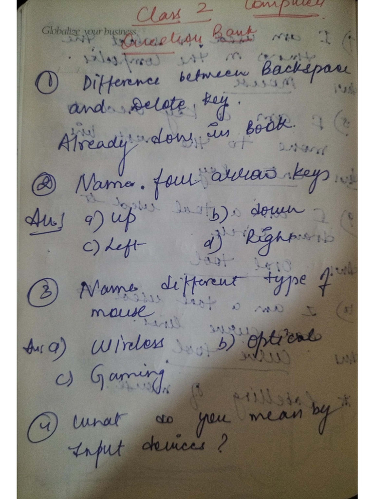 Class 2 Question Bank For Annual | PDF