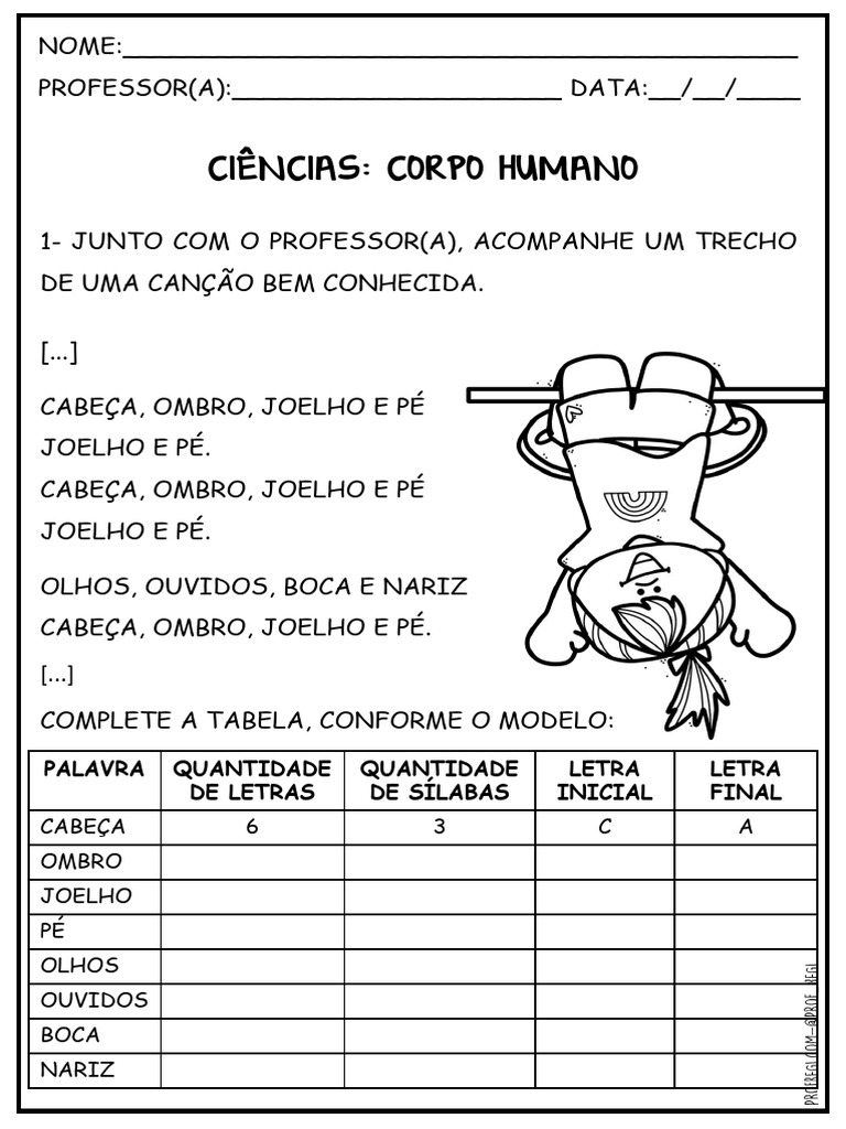 Corpo Humano Prof - Regi | PDF