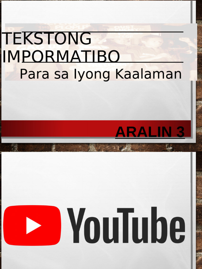 YI A 3 Tekstong Impormatibo | PDF