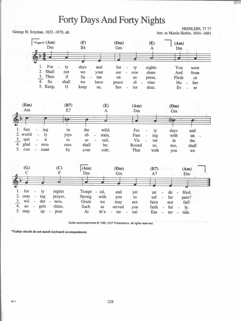 Forty Days and Forty Nights | PDF