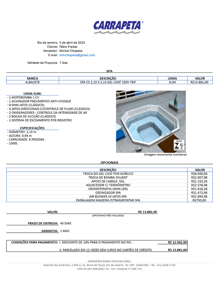 Carrapeta Barra - Spa C5 Fábio Freitas | PDF