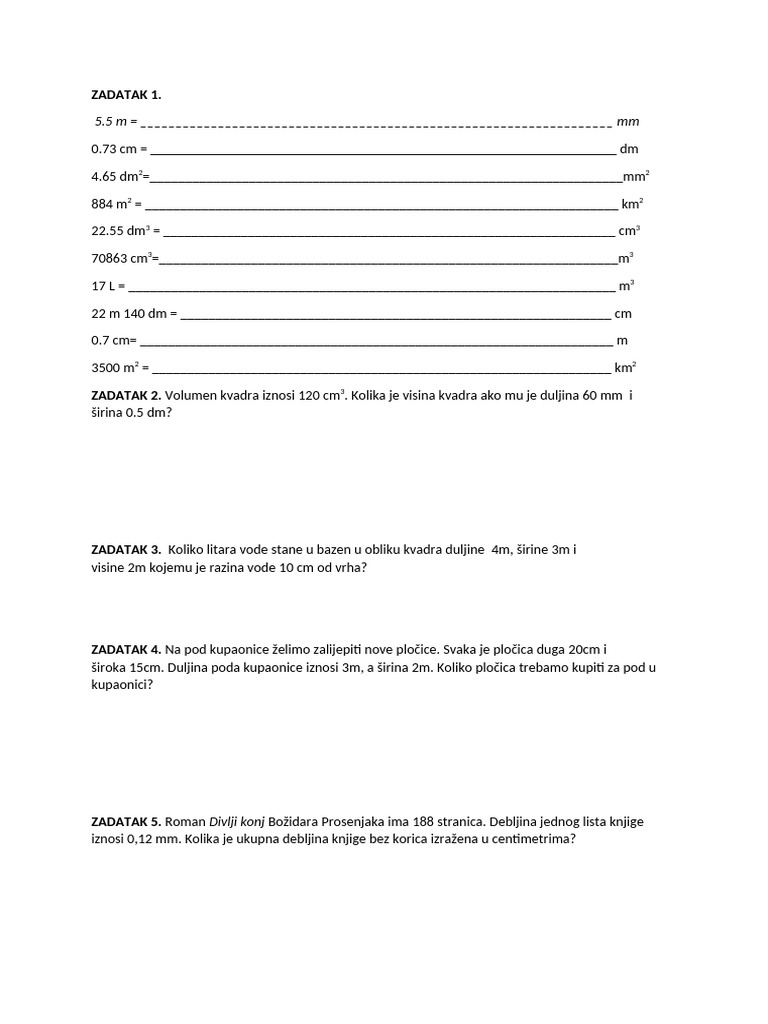 Ispit - Mjerne Jedinice I Mjerenje | PDF