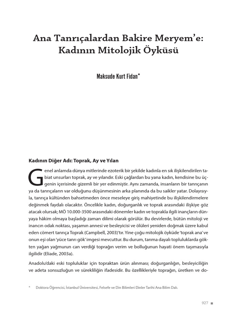 Ana_Tanricalardan_Bakire_Meryem_e_Kadini | PDF