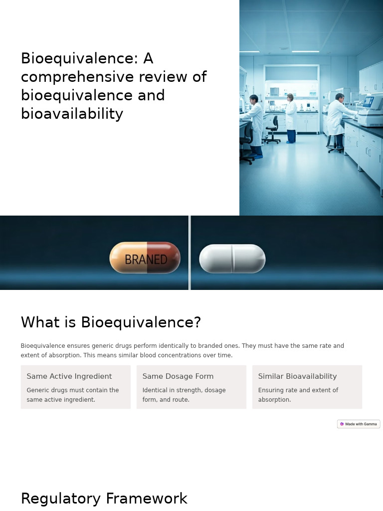 Bioequivalence: Key Concepts and Impact | PDF | Bioavailability ...