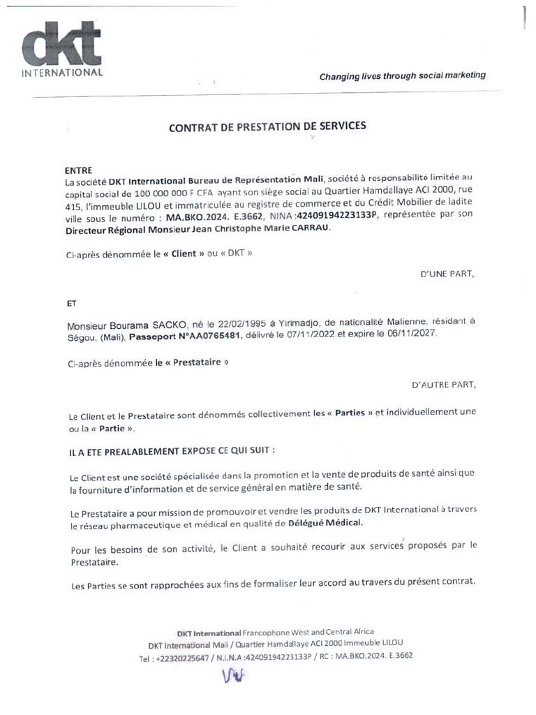 CONTRAT | PDF