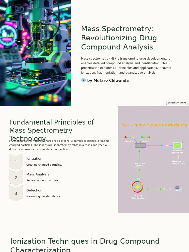 Mass Spectrometry in Drug Analysis | PDF | Mass Spectrometry | Metabolomics