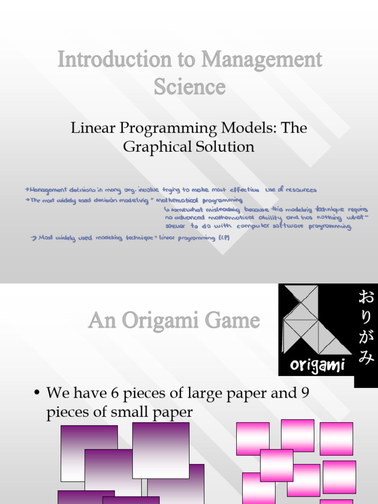 Ms6... LP Graphical Solution - Part 1 | PDF | Linear Programming | Mathematical Optimization