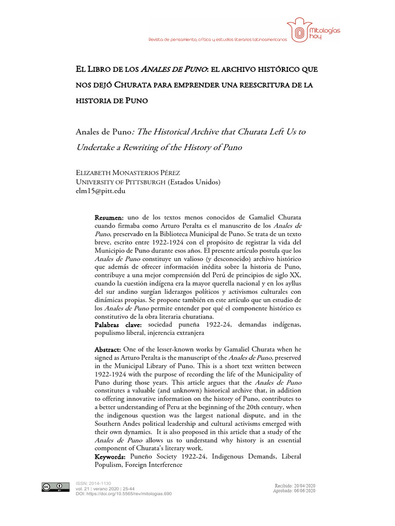 04+DOSS Monasterios | PDF | Perú | Bolivia