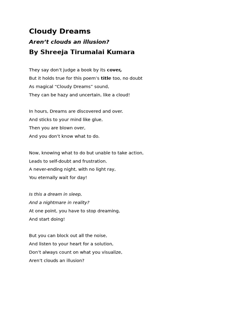 Cloudy Dreams | PDF