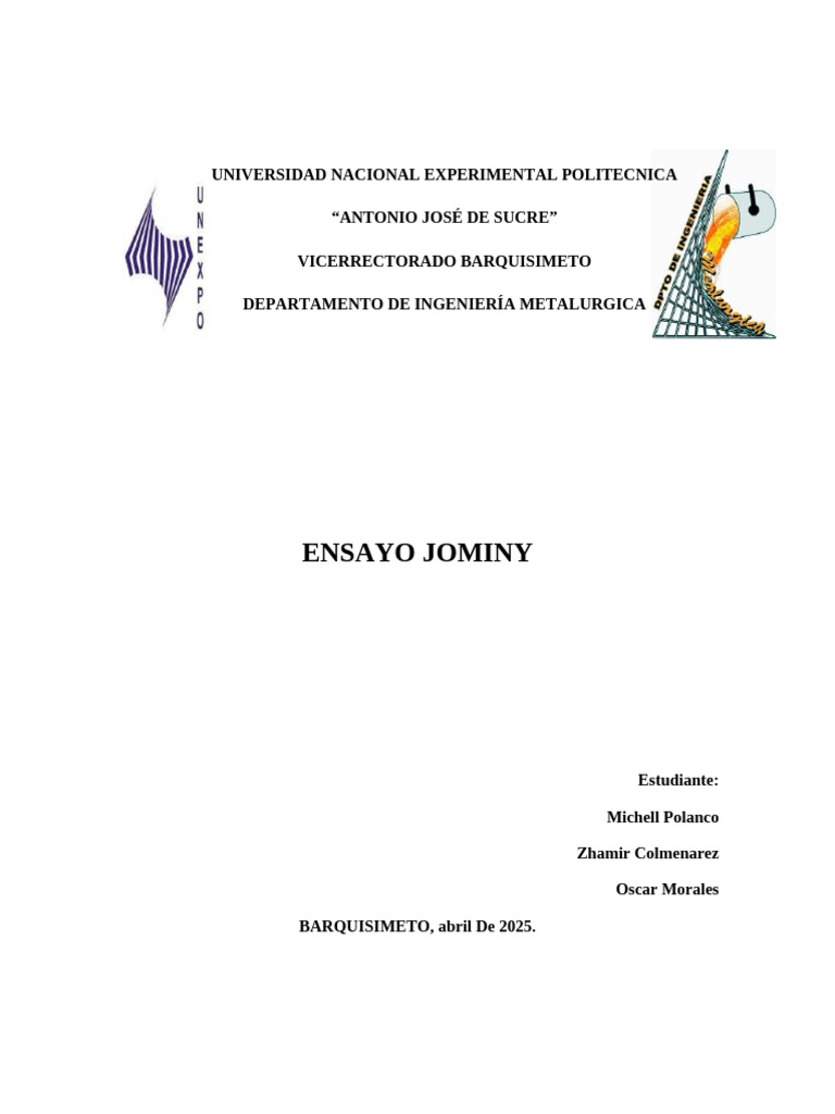 Ensayo Jominy: Templabilidad de Aceros | PDF | Acero | Tratamiento a ...