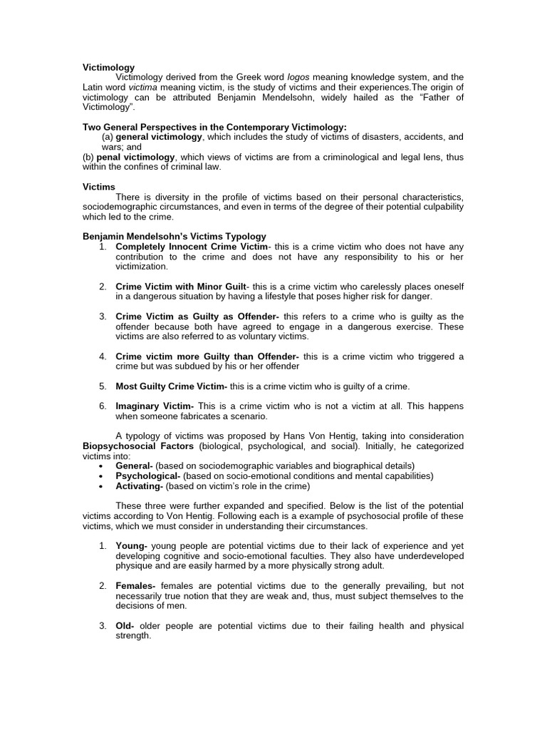 Logos Victima | PDF | Victimology | Victimisation