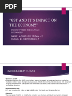 GST and Impact On GDP Project Class XII | PDF | Taxes | Economies