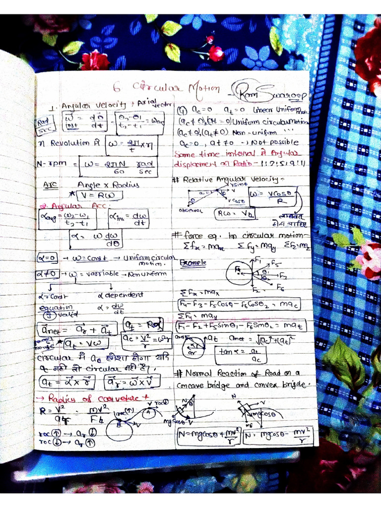 Circular Motion Short Notes by Ramswaroop | PDF