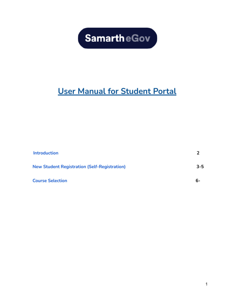 Samarth Portal User Manual for Students | PDF | Login | Password
