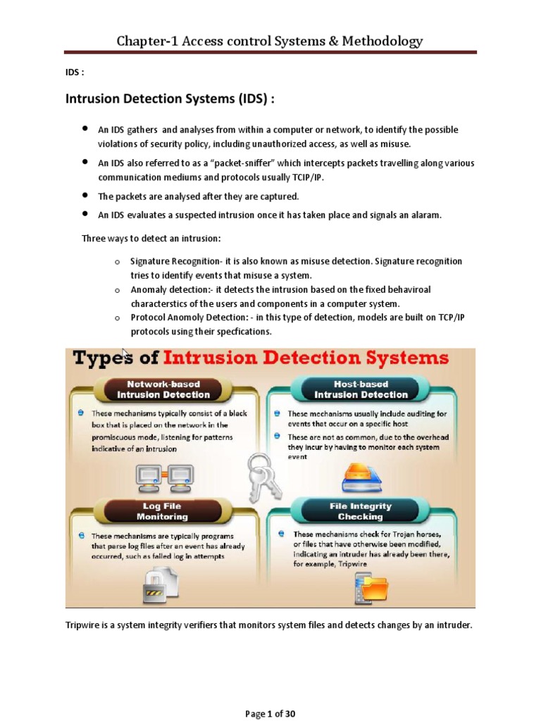 An Overview of Intrusion Detection Systems and Access Control ...