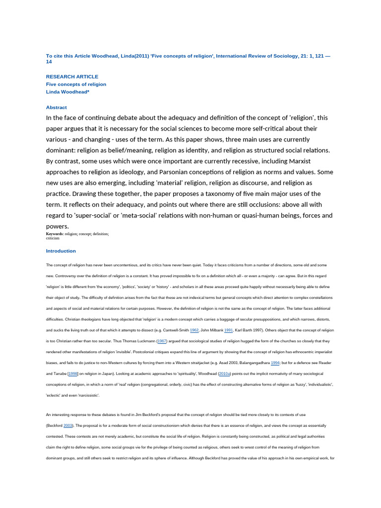 Five Concepts | PDF | Identity (Social Science) | Sociology