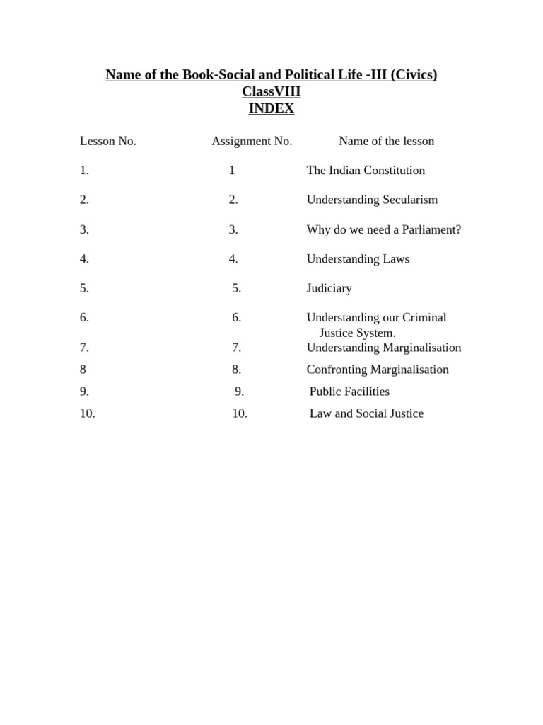 assignment civics 8 TERM 1 | PDF | Political Science | Statutory Law