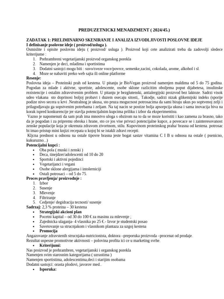 PREDUZETNICKI MENADZMENT | PDF