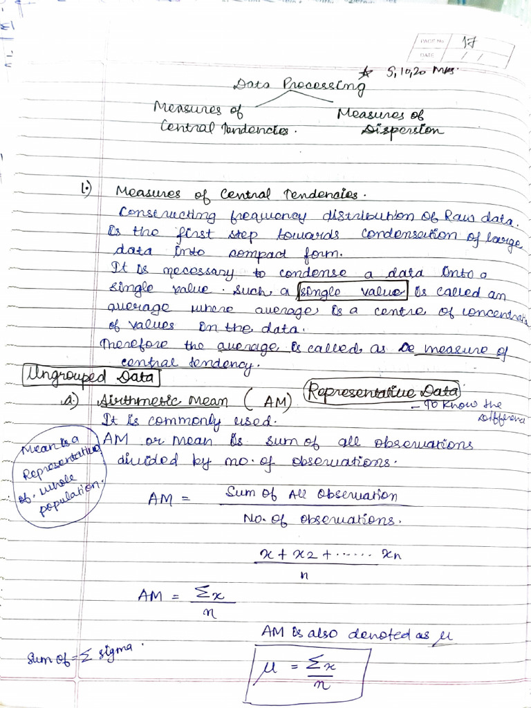 Measures of Central Tendencies and Dispersion | PDF | Robust Statistics | Descriptive Statistics