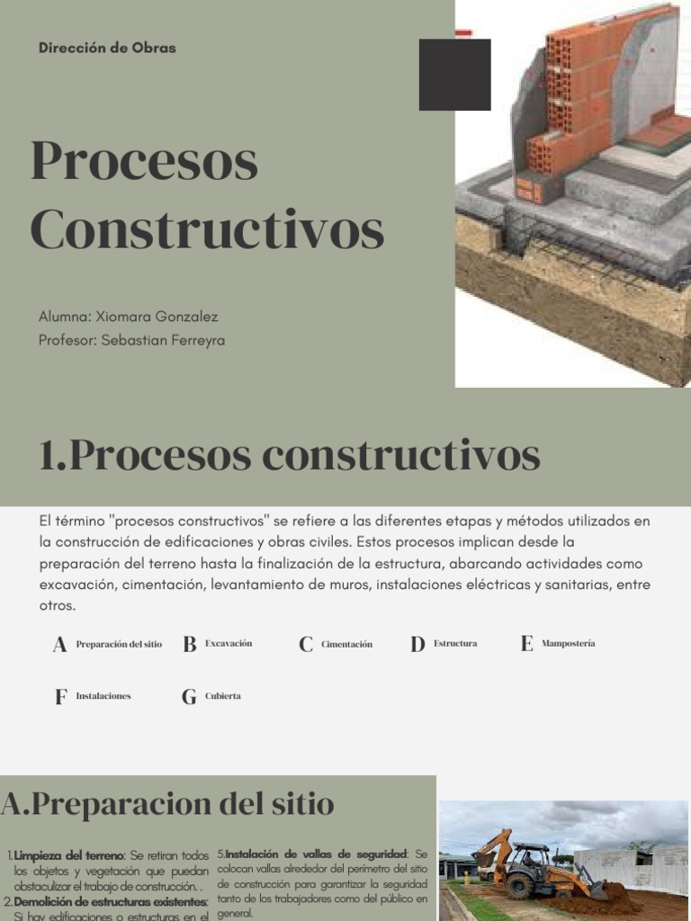 Procesos Constructivos | PDF | pared | Fundación (Ingeniería)