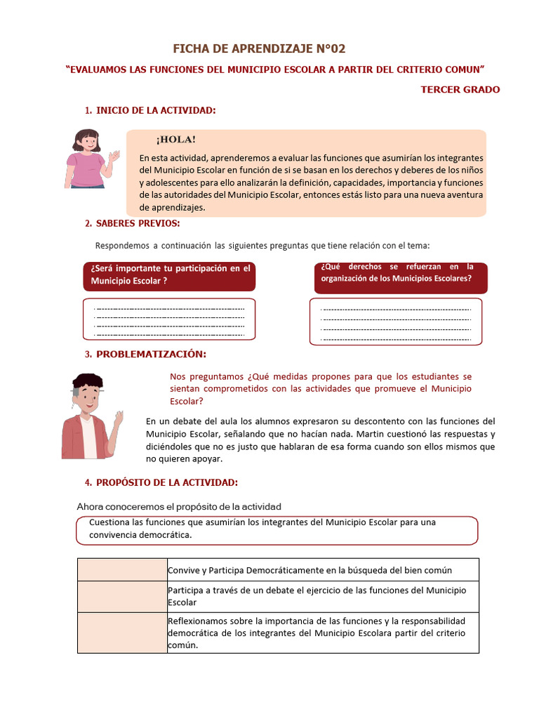 Ficha de Aprendizaje N°02 | PDF | Aprendizaje | Democracia