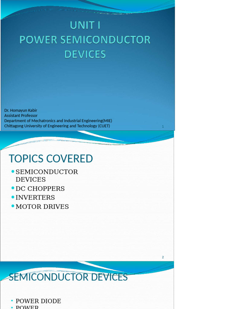 Power Electronics - DR. Homayun Kabir | PDF | Bipolar Junction ...